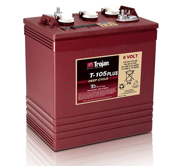 Μπαταρία Trojan T-105 plus 6V βαθιάς εκφόρτισης