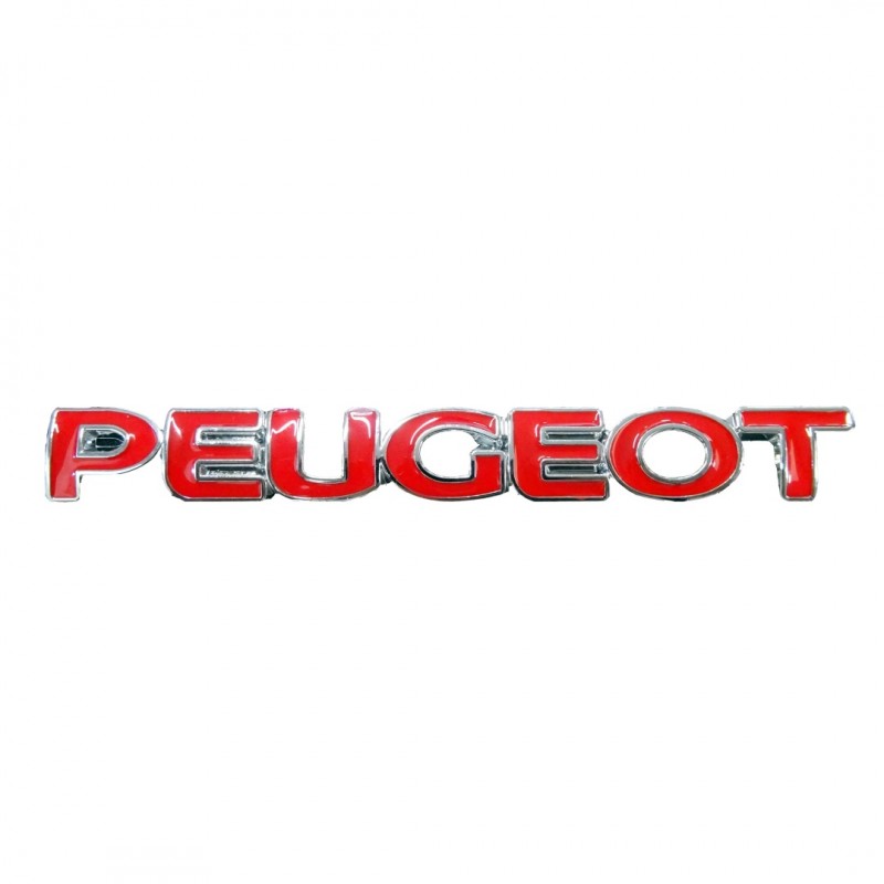 PEUGEOT ΠΛΑΣΤΙΚΟ ΣΗΜΑ 3D ΓΙΑ ΠΟΡΤ ΜΠΑΓΚΑΖ 15,6 Χ 1,9 cm ΚΟΚΚΙΝΟ/ΧΡΩΜΙΟ ...