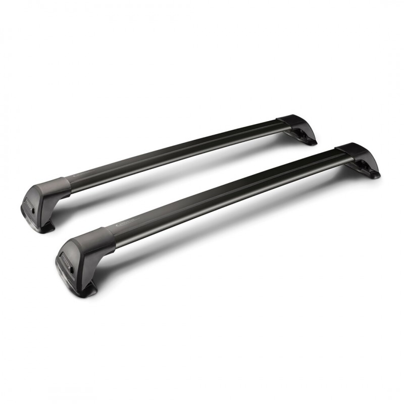 ΜΠΑΡΕΣ ΟΡΟΦΗΣ ΑΛΟΥΜΙΝΙΟΥ ΜΑΥΡΗ YAKIMA FLUSH MIXED 110+115cm ΜΕ ΚΛΕΙΔΙ ...