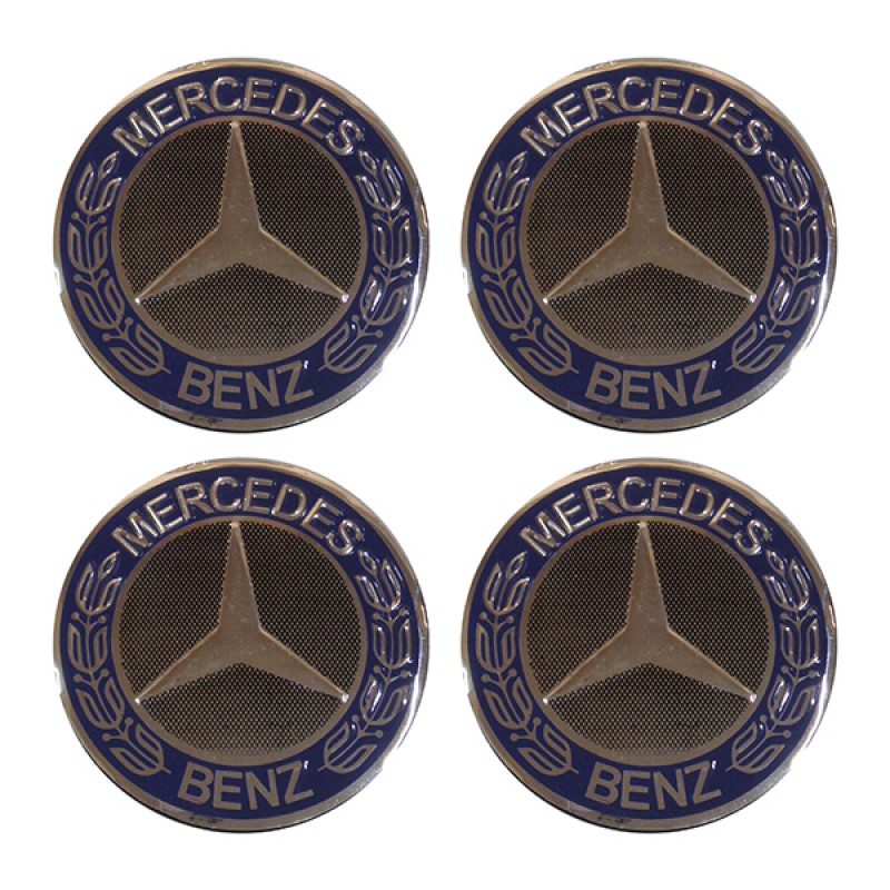 ΤΑΠΕΣ ΚΕΝΤΡΟΥ ΖΑΝΤΑΣ MERCEDES ΜΠΛΕ ΚΟΥΜΠΩΤΕΣ ΔΙΑΜΕΤΡΟΥ 75mm 4ΤΕΜ.