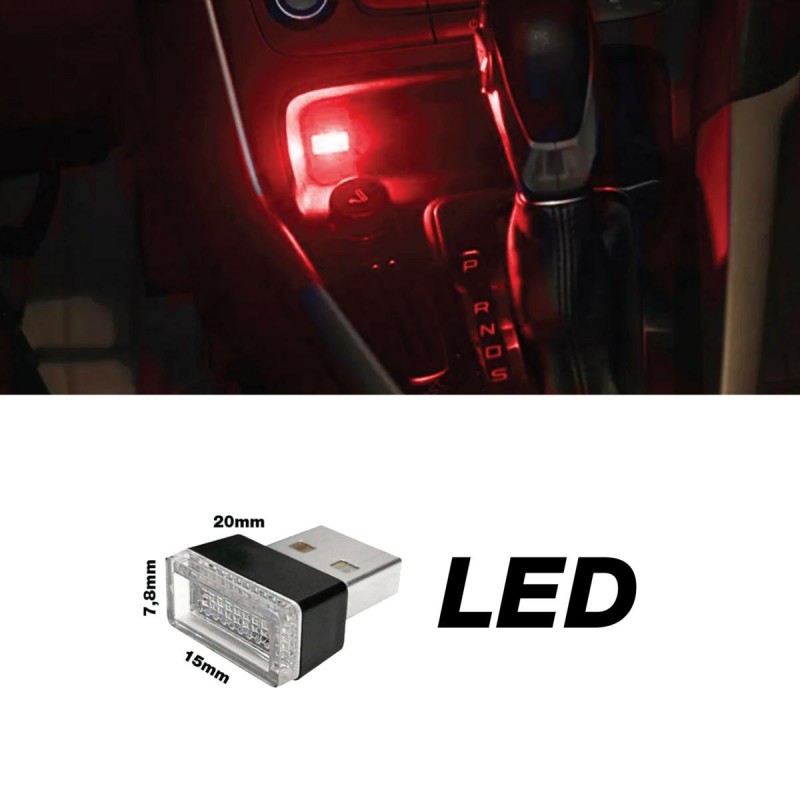 ΠΛΑΦΟΝΙΕΡΑ ΣΕ USB ΚΟΚΚΙΝΟ ΦΩΣ ATHMOSPHERE LED ΓΙΑ ΘΥΡΑ USB 20x15x7,8mm ...