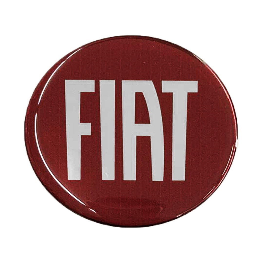 FIAT ΑΥΤΟΚΟΛΛΗΤΟ ΣΗΜΑ ΟΒΑΛ 7,1 Χ 6,3 cm ΜΠΟΡΝΤΩ/ΧΡΩΜΙΟ ΜΕ ΕΠΙΚΑΛΥΨΗ ...