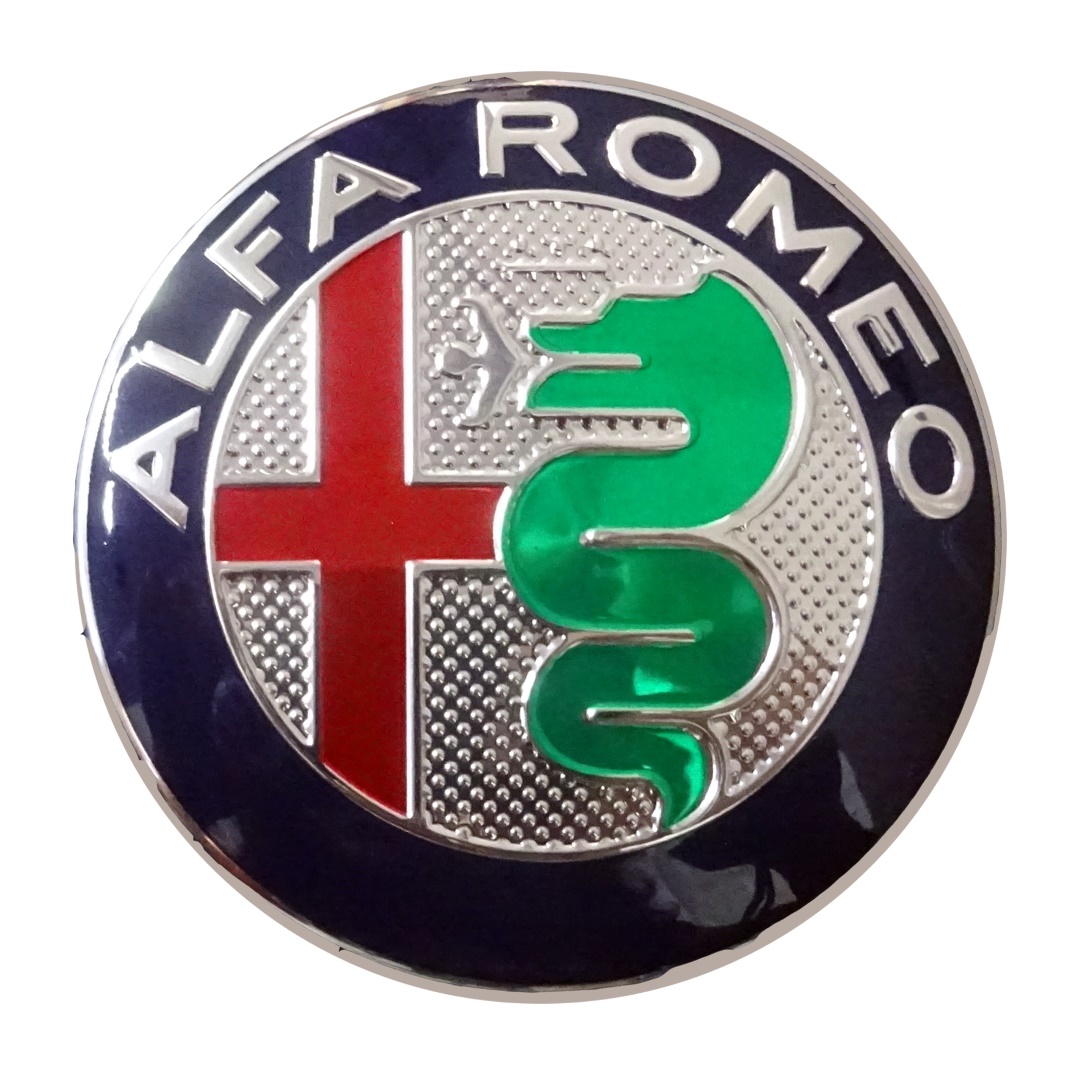 ALFA ROMEO ΣΗΜΑ ΚΑΠΩ 3D ΑΥΤΟΚΟΛΛΗΤΟ 7,4 cm ΜΠΛΕ/ΧΡΩΜΙΟ (ΠΛΑΣΤΙΚΟ) - 1 ΤΕΜ.
