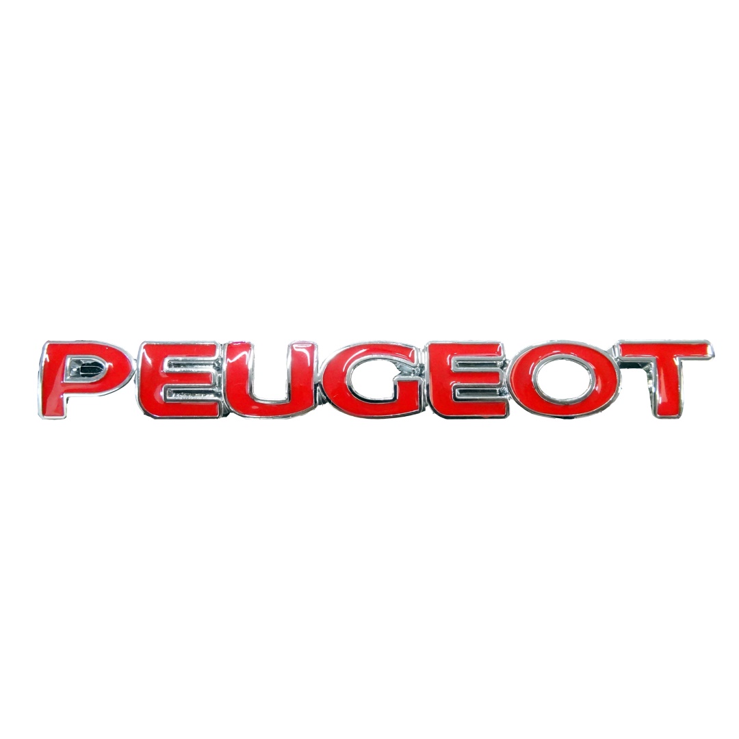 PEUGEOT ΠΛΑΣΤΙΚΟ ΣΗΜΑ 3D ΓΙΑ ΠΟΡΤ ΜΠΑΓΚΑΖ 15,6 Χ 1,9 cm ΚΟΚΚΙΝΟ/ΧΡΩΜΙΟ ...