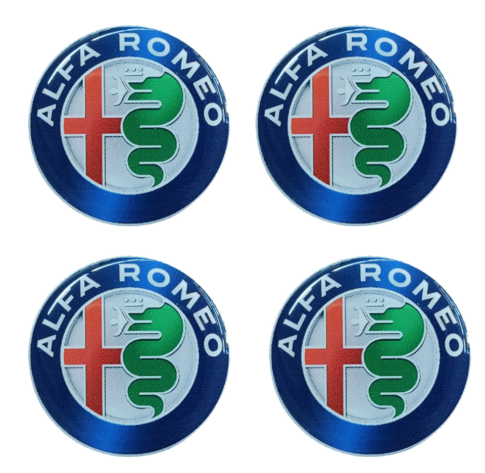 ALFA ROMEO ΑΥΤΟΚΟΛΛΗΤΑ ΣΗΜΑΤΑ ΖΑΝΤΩΝ 5 cm ΜΠΛΕ/ΧΡΩΜΙΟ ΜΕ ΕΠΙΚΑΛΥΨΗ ...