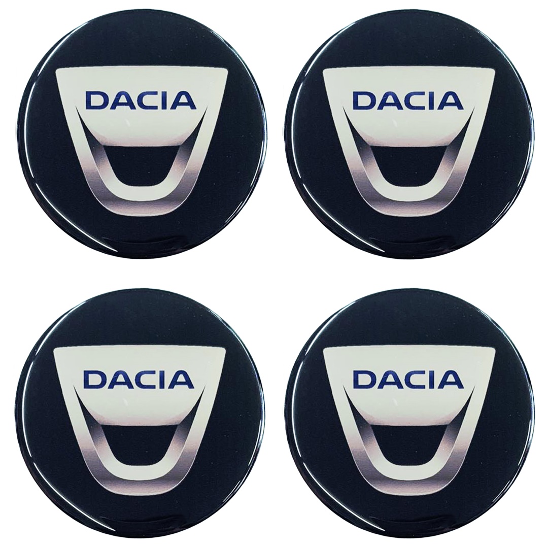 DACIA ΑΥΤΟΚΟΛΛΗΤΑ ΖΑΝΤΩΝ 7,2cm ΜΑΥΡΟ/ΧΡΩΜΙΟ ΜΕ ΕΠΙΚΑΛΥΨΗ ΣΜΑΛΤΟΥ - 4 ΤΕΜ.
