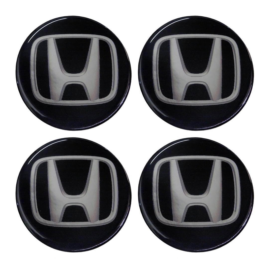 HONDA ΑΥΤΟΚΟΛΛΗΤΑ ΖΑΝΤΩΝ 6 cm ΜΑΥΡΟ/ΧΡΩΜΙΟ ΜΕ ΕΠΙΚΑΛΥΨΗ ΣΜΑΛΤΟΥ - 4 ΤΕΜ.