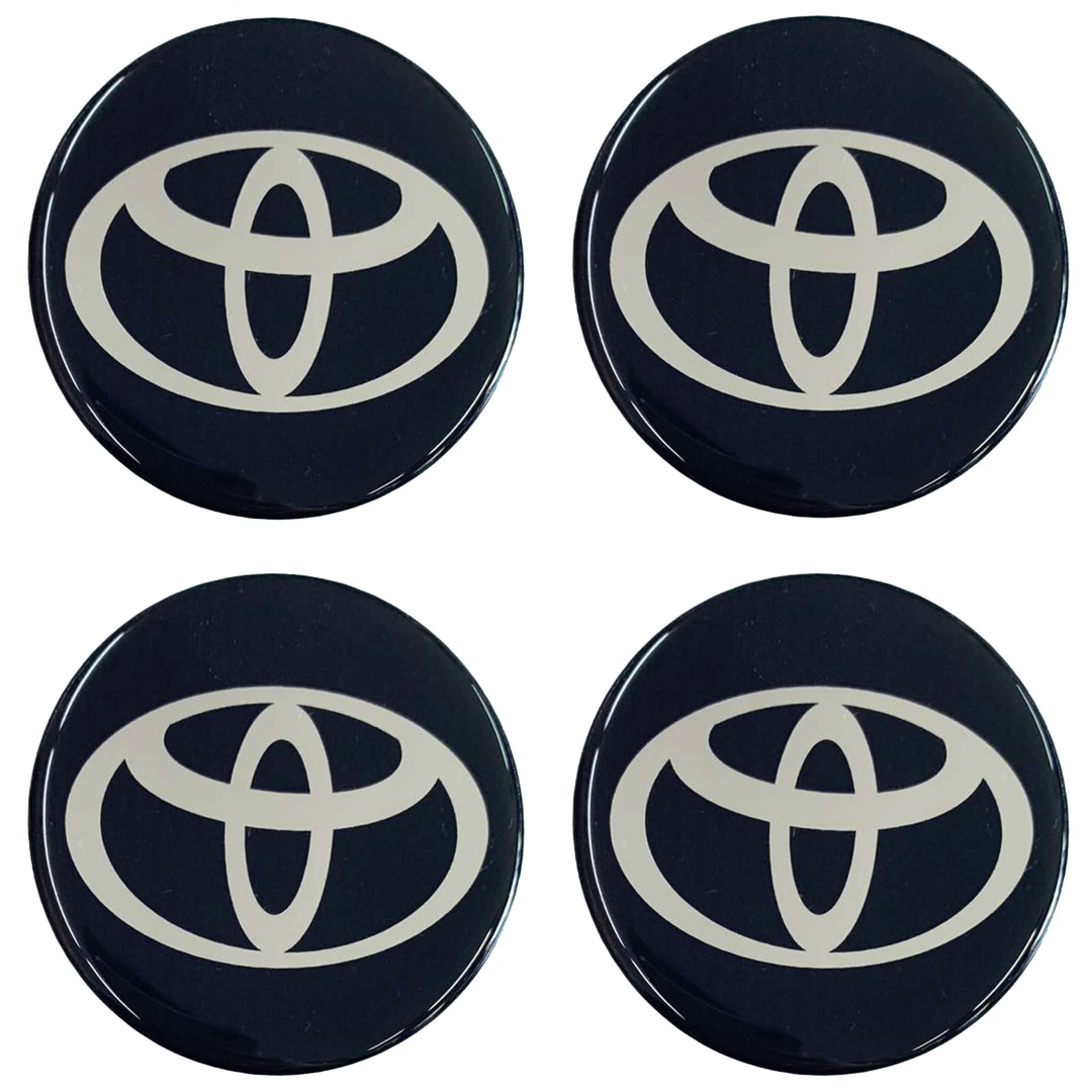 TOYOTA ΑΥΤΟΚΟΛΛΗΤΑ ΖΑΝΤΩΝ 6,7cm ΜΑΥΡΟ/ΧΡΩΜΙΟ ΜΕ ΕΠΙΚΑΛΥΨΗ ΣΜΑΛΤΟΥ - 4 ΤΕΜ.