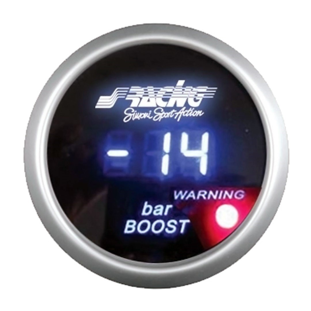ΜΠΑΡΟΜΕΤΡΟ ΨΗΦΙΑΚΟ 58mm (ΜΠΛΕ ΦΩΤΙΣΜΟΣ/WARNING LED ΣΤΑ 3 BAR/ΑΙΣΘΗΤΗΡΕΣ ...