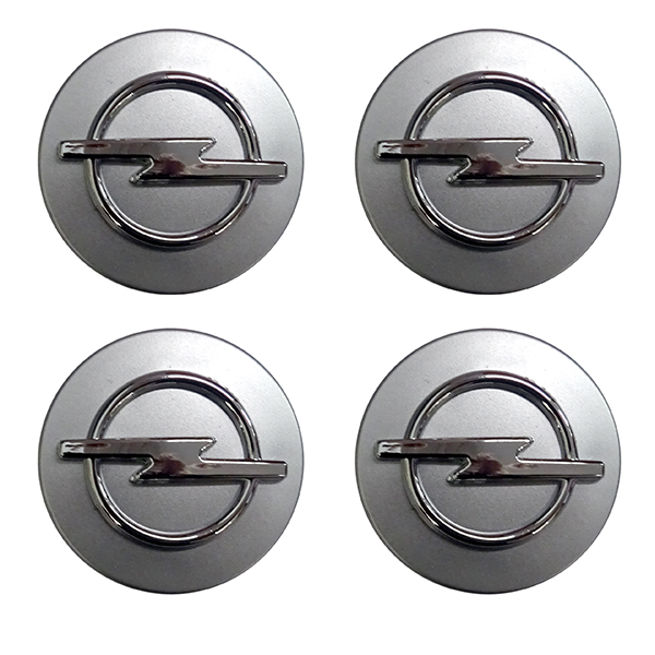 OPEL ΤΑΠΕΣ ΚΕΝΤΡΟΥ ΖΑΝΤΑΣ ΓΚΡΙ/ΑΣΗΜΙ (ΕΣΩΤΕΡ. 42mm ΚΑΙ ΕΞΩΤΕΡ. 55mm) 4ΤΕΜ.