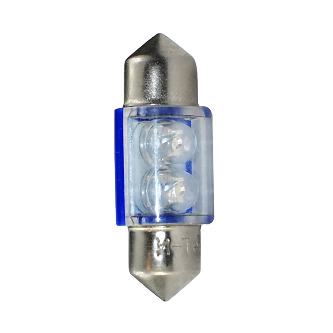 ΛΑΜΠΑΚΙΑ ΠΛΑΦΟΝΙΕΡΑΣ C5W/C10W 12V 0,26W SV8,5 31mm LED 2xFlux 3mm ΜΠΛΕ ...